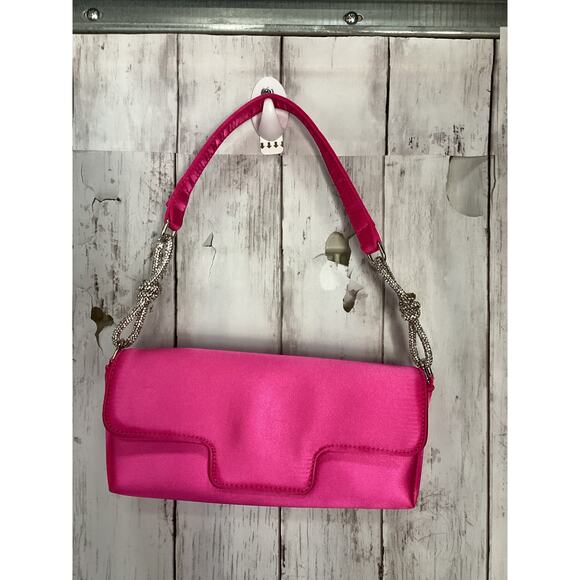 Olga Berg | Bags | Olga Berg Calissa Crystal Bow Bag Fushia Pink Dress ...